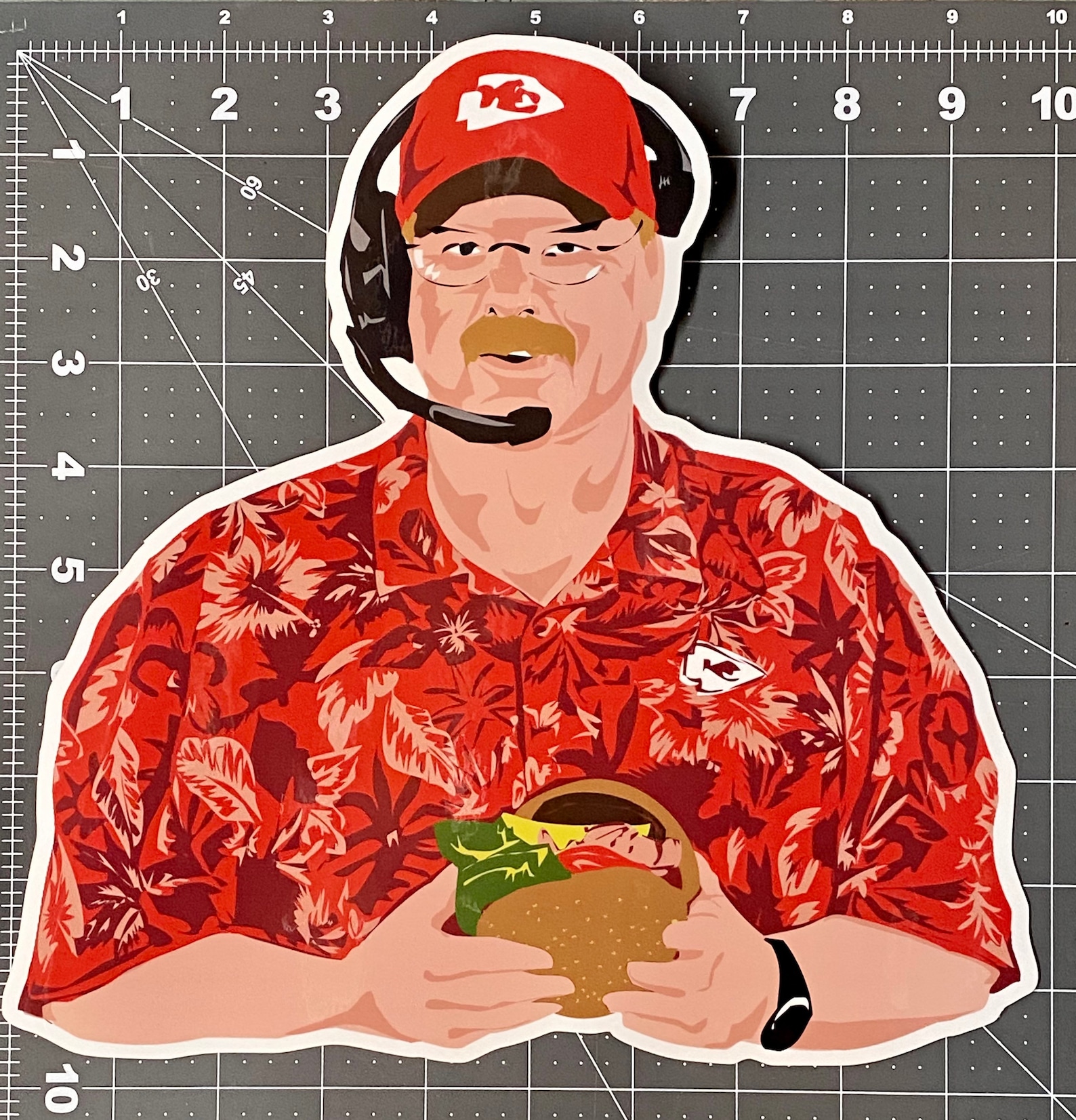 ANDY REID Kansas City Chiefs Sticker Weatherproof Vinyl | Etsy