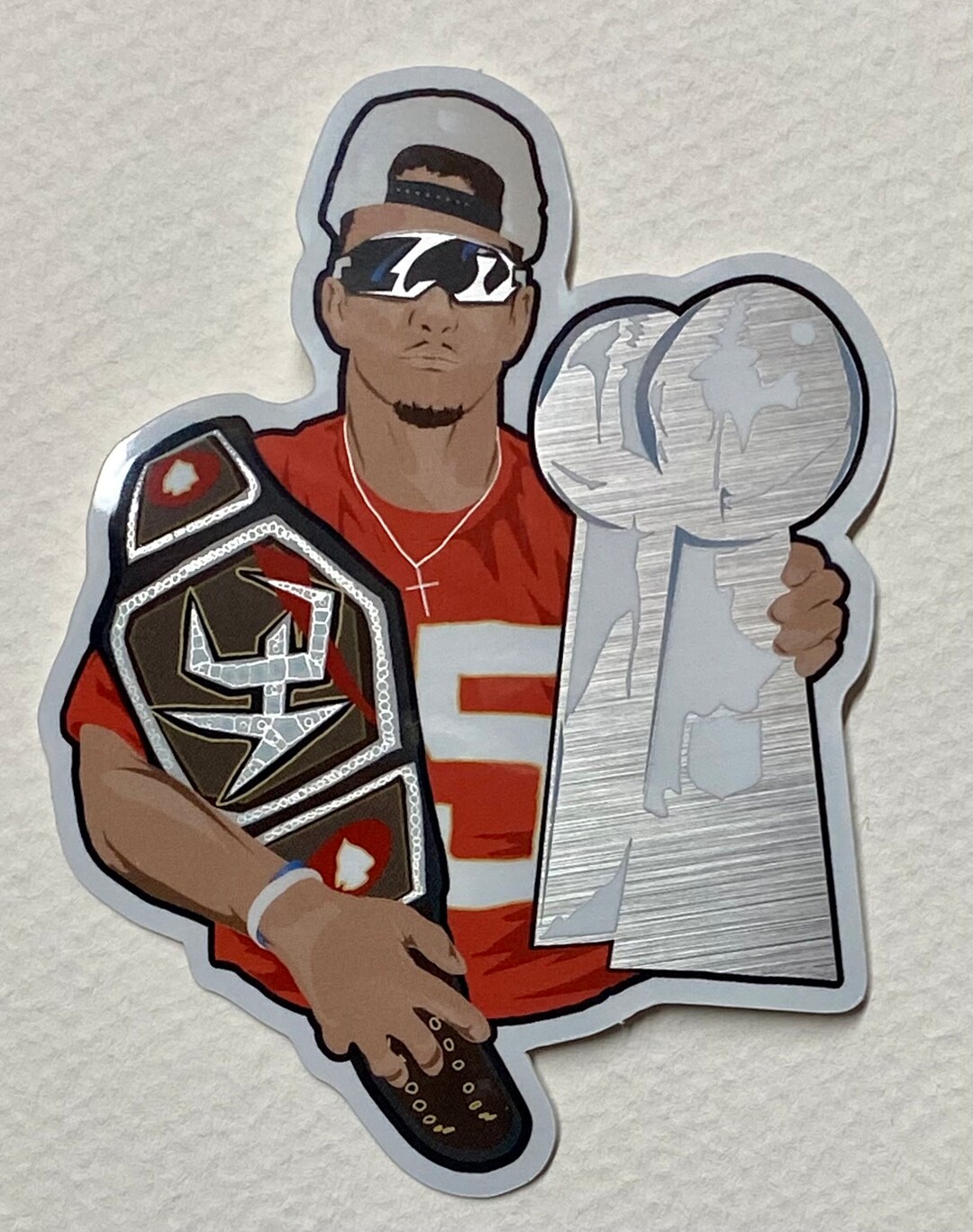 PATRICK MAHOMES “trophy Time” Kansas City Chiefs Sticker Weatherproof ...