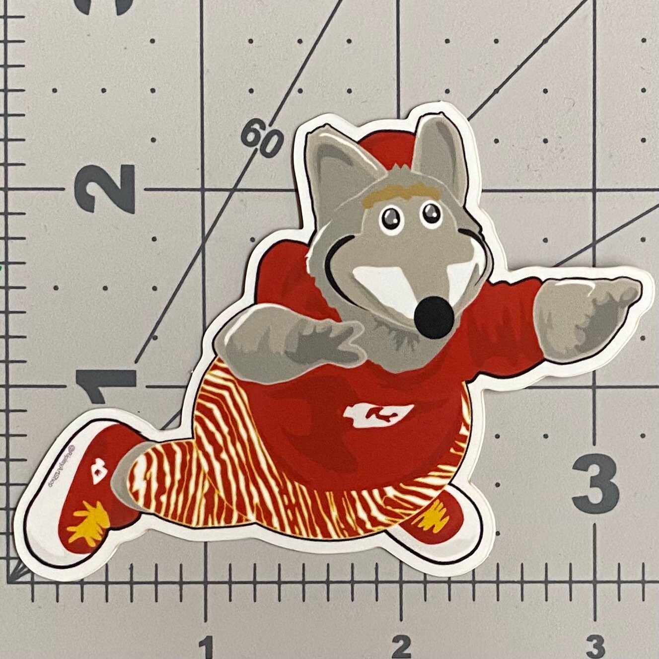 KC WOLF Kansas City Chiefs Sticker Weatherproof Vinyl - Etsy