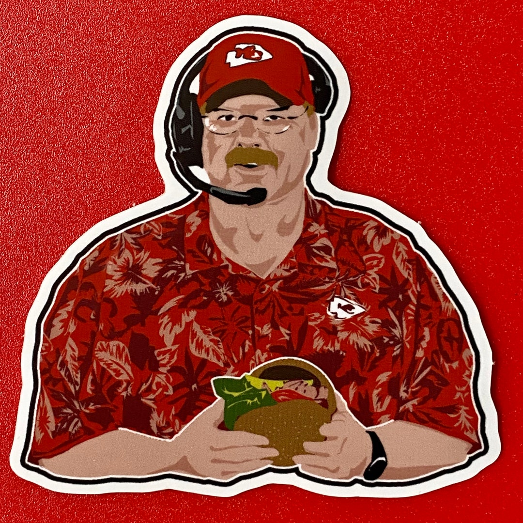 ANDY REID Kansas City Chiefs Sticker Weatherproof Vinyl Hydroflask ...