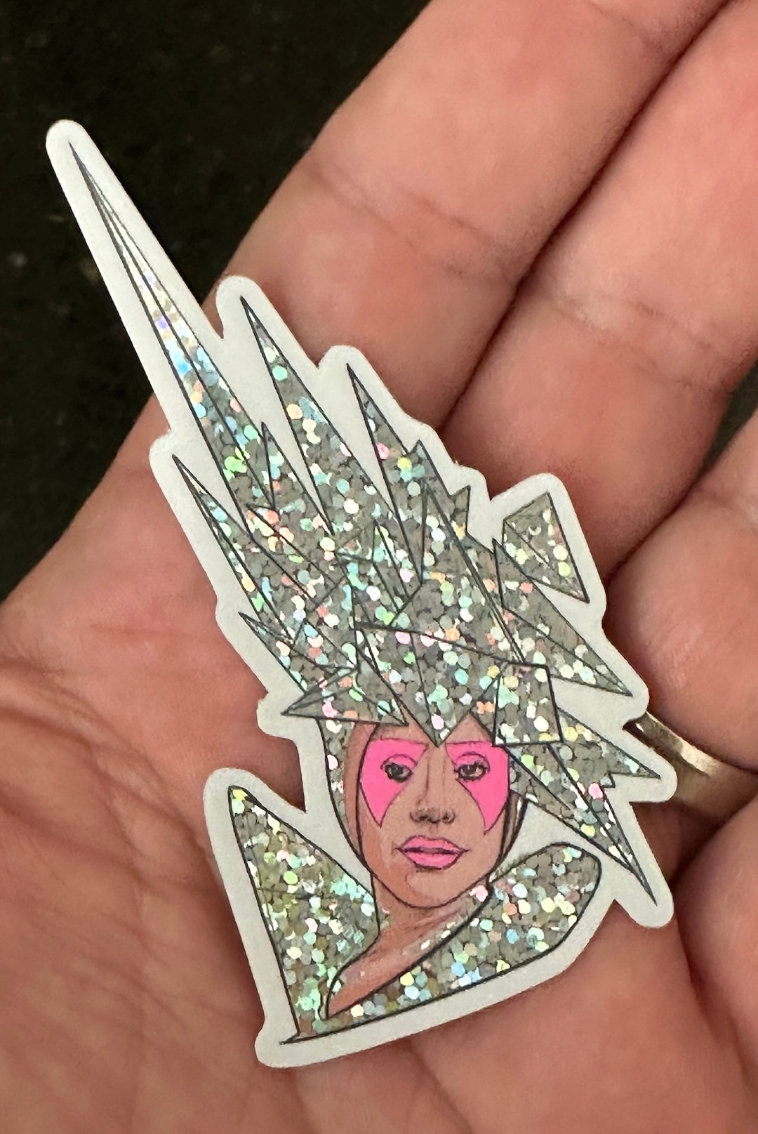 LADY GAGA Glitter Grammy Sticker - Etsy