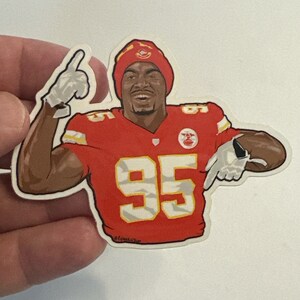 CHRIS JONES Kansas City Chiefs #95 Sticker Weatherproof Vinyl Decal - Etsy