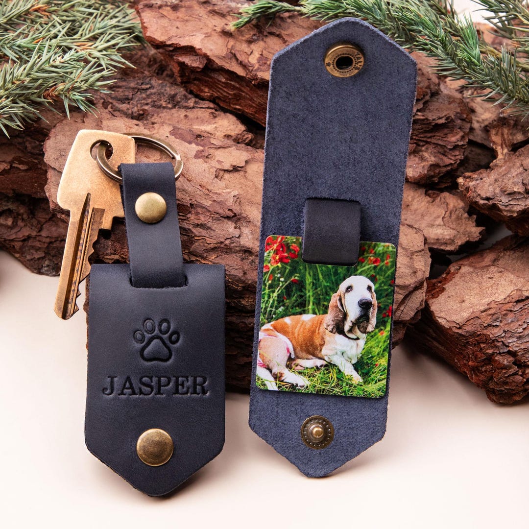 Dog Memorial Keychain, Custom Pet Loss Picture Keychain Gift, Dog ...