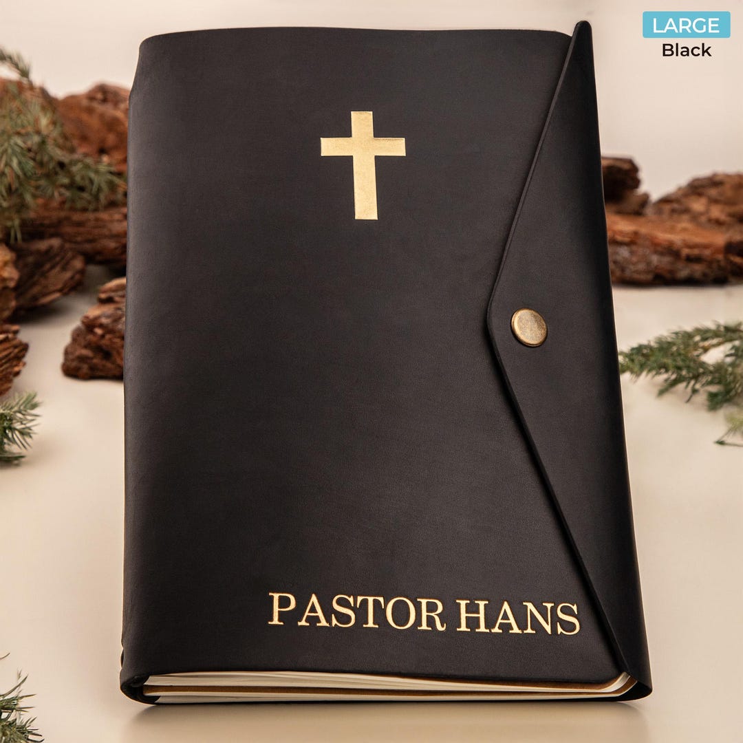 Personalized Prayer Leather Journal, Christian Gift for Pastor, Custom ...