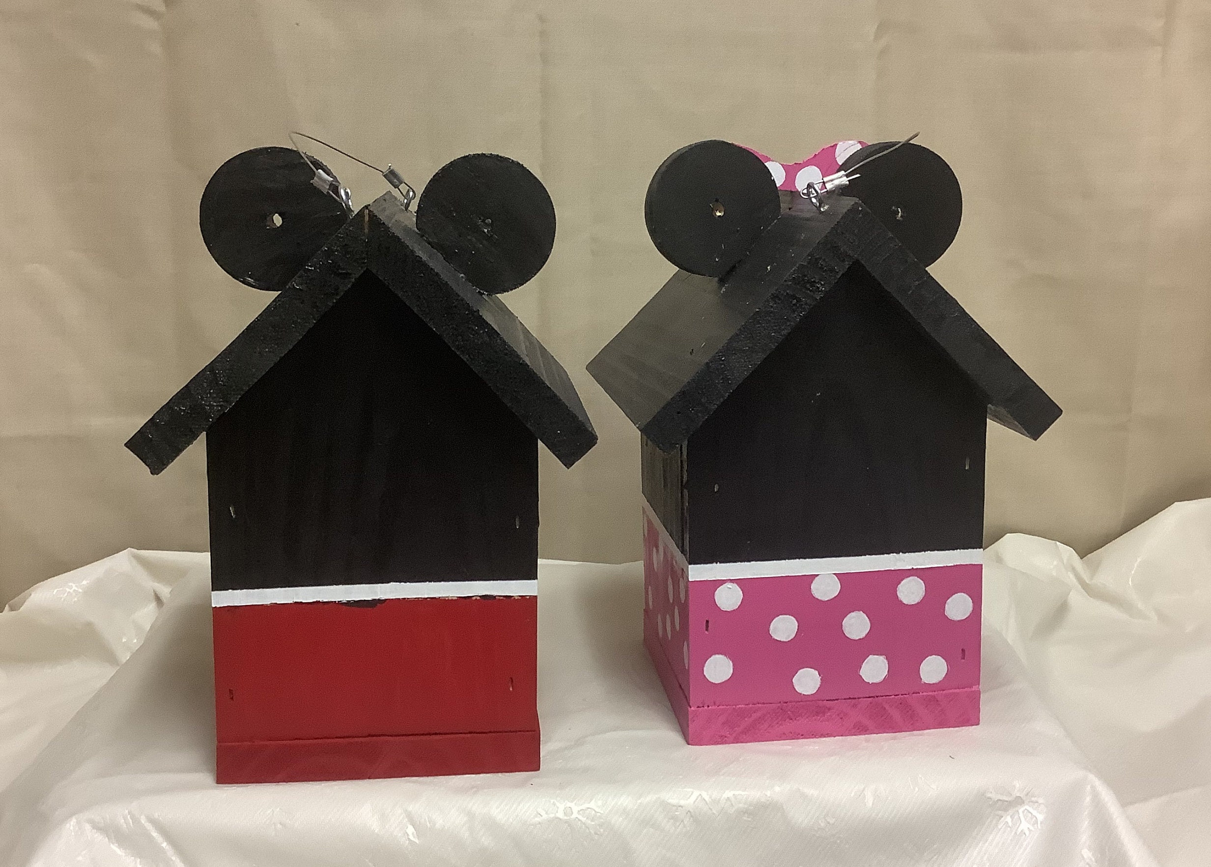 Mickey and Minnie Mouse Bird Houses - Etsy