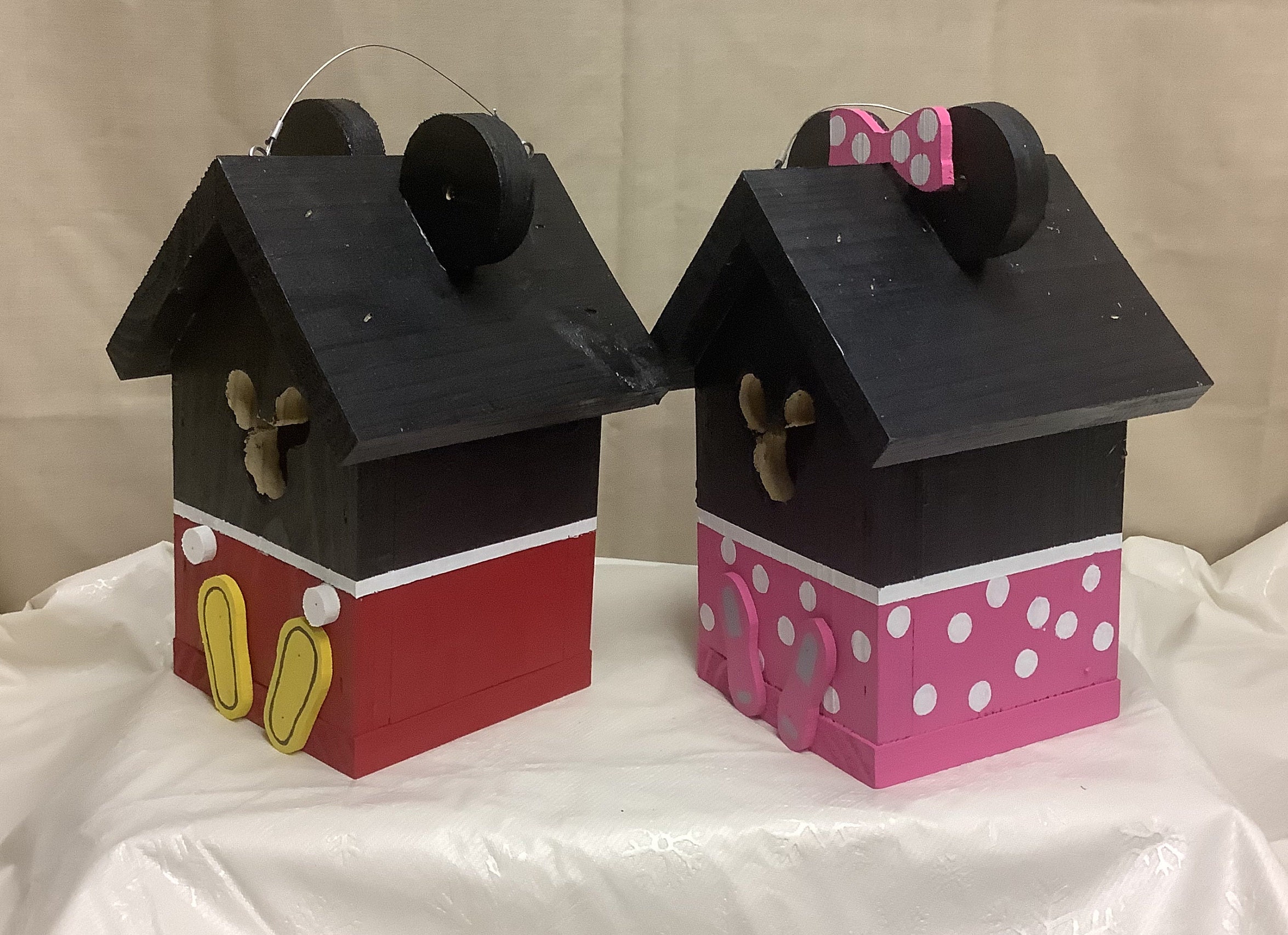 Mickey and Minnie Mouse Bird Houses - Etsy