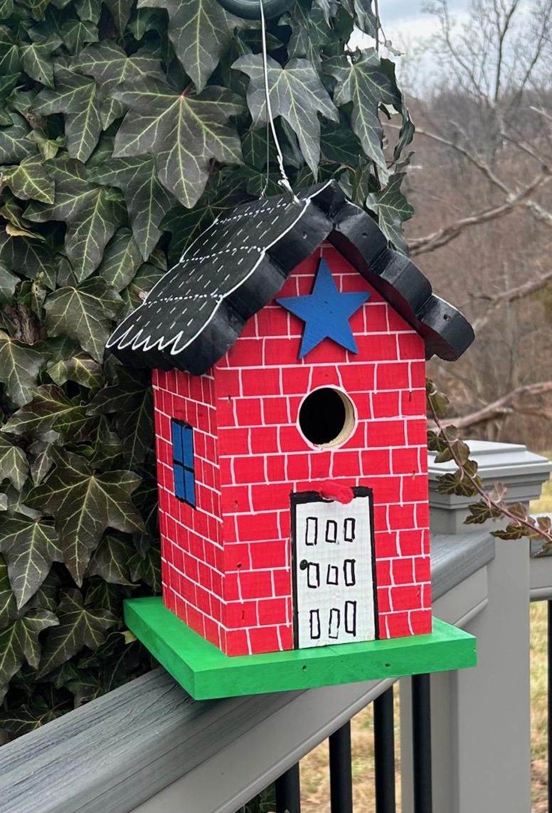 Red Brick Birdhouse - Etsy