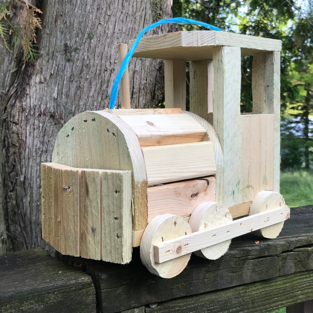 Handcrafted Train Birdhouse - Etsy