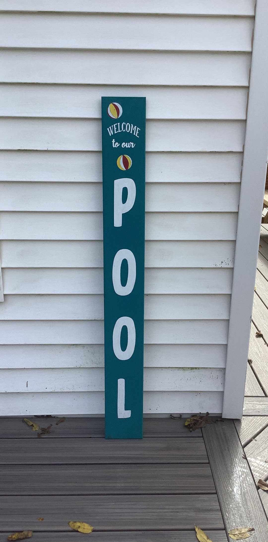 Welcome to Our Pool Sign - Etsy