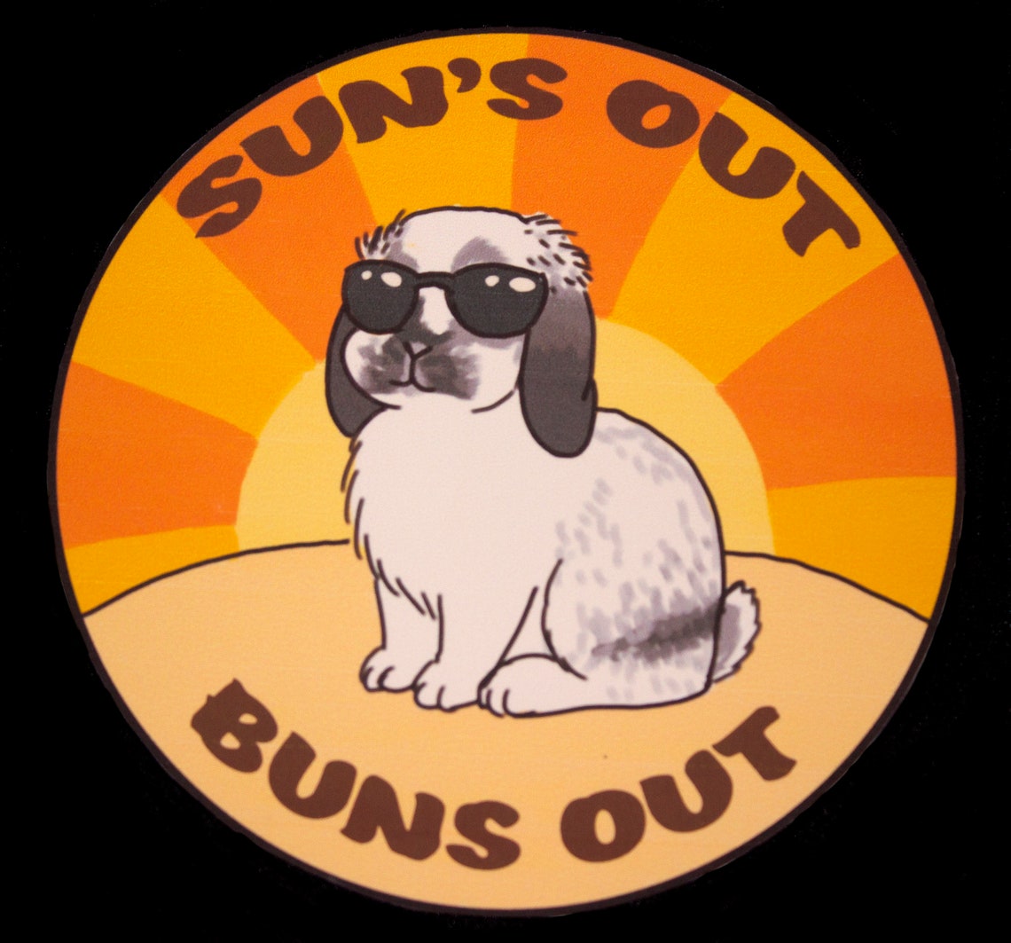 Suns Out, Buns Out Sticker - Etsy