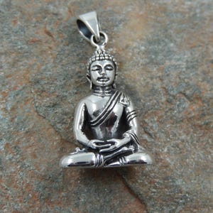 Solid Sterling Silver 925 Lord Buddha Pendant - Etsy