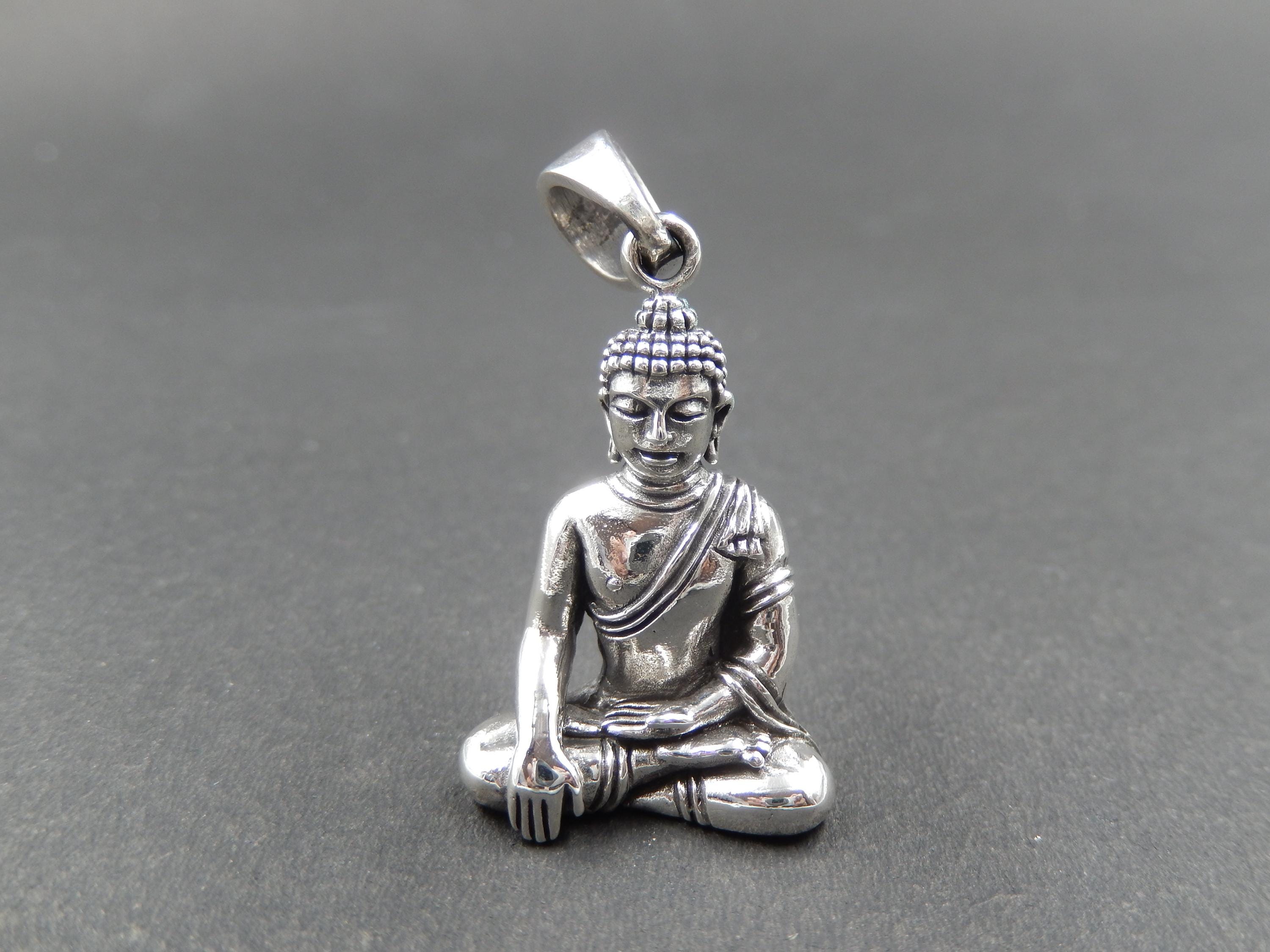 Solid Sterling Silver 925 Lord Buddha Pendant - Etsy