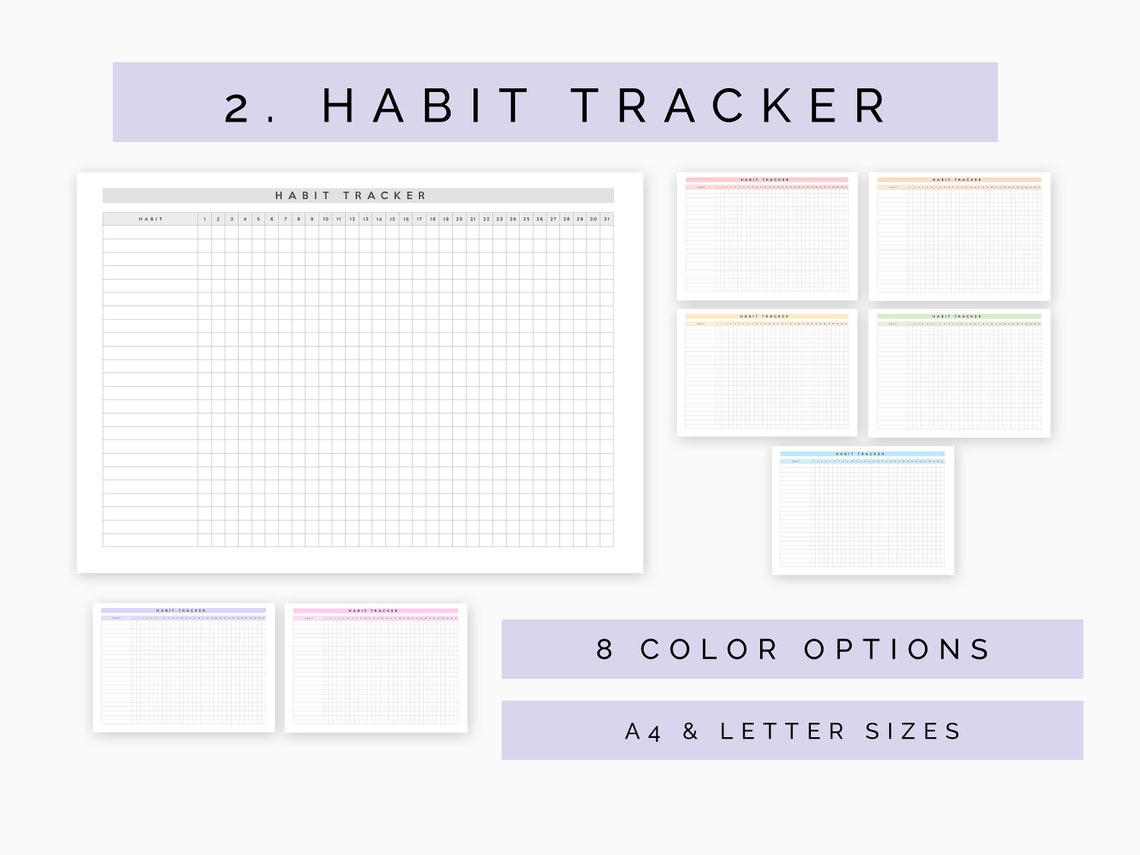 Tracker Bundle Habit Tracker, Finance Tracker, Grade Tracker Tracker ...