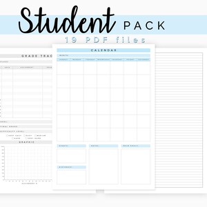 Student Organization Pack Student Template Pack Printable | Etsy