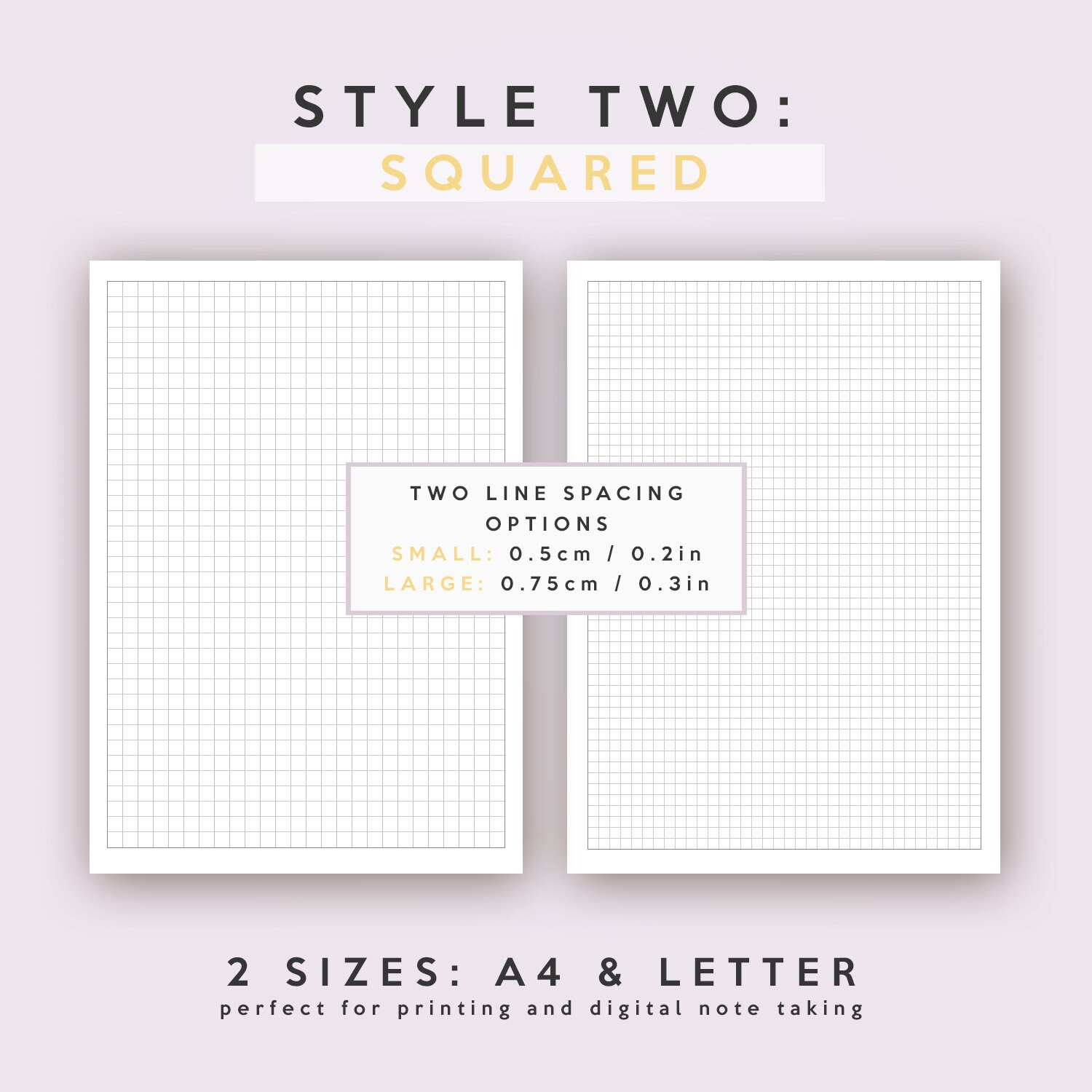 Basic Paper Set lined/ruled Squared/grid Dotted A4 and - Etsy