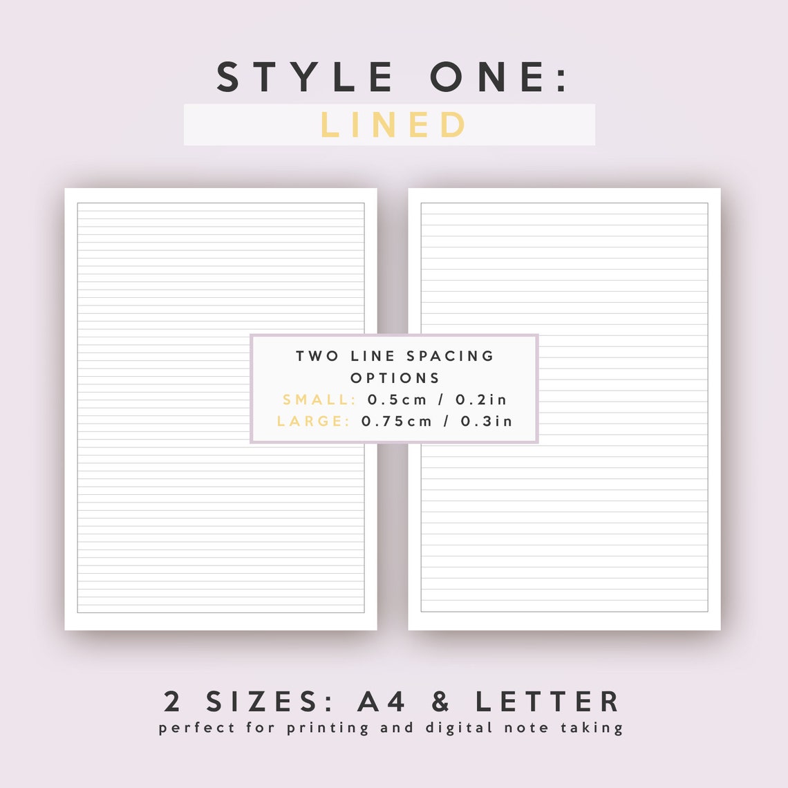 Basic Paper Set lined/ruled Squared/grid Dotted A4 and - Etsy