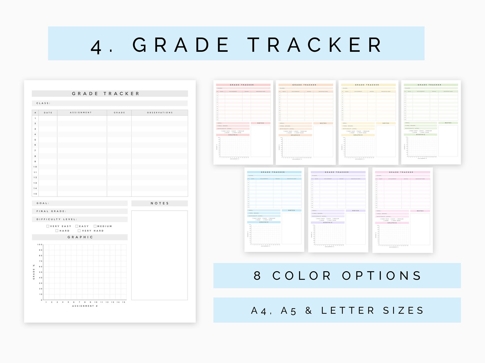 Student Organization Pack Student Template Pack Printable | Etsy