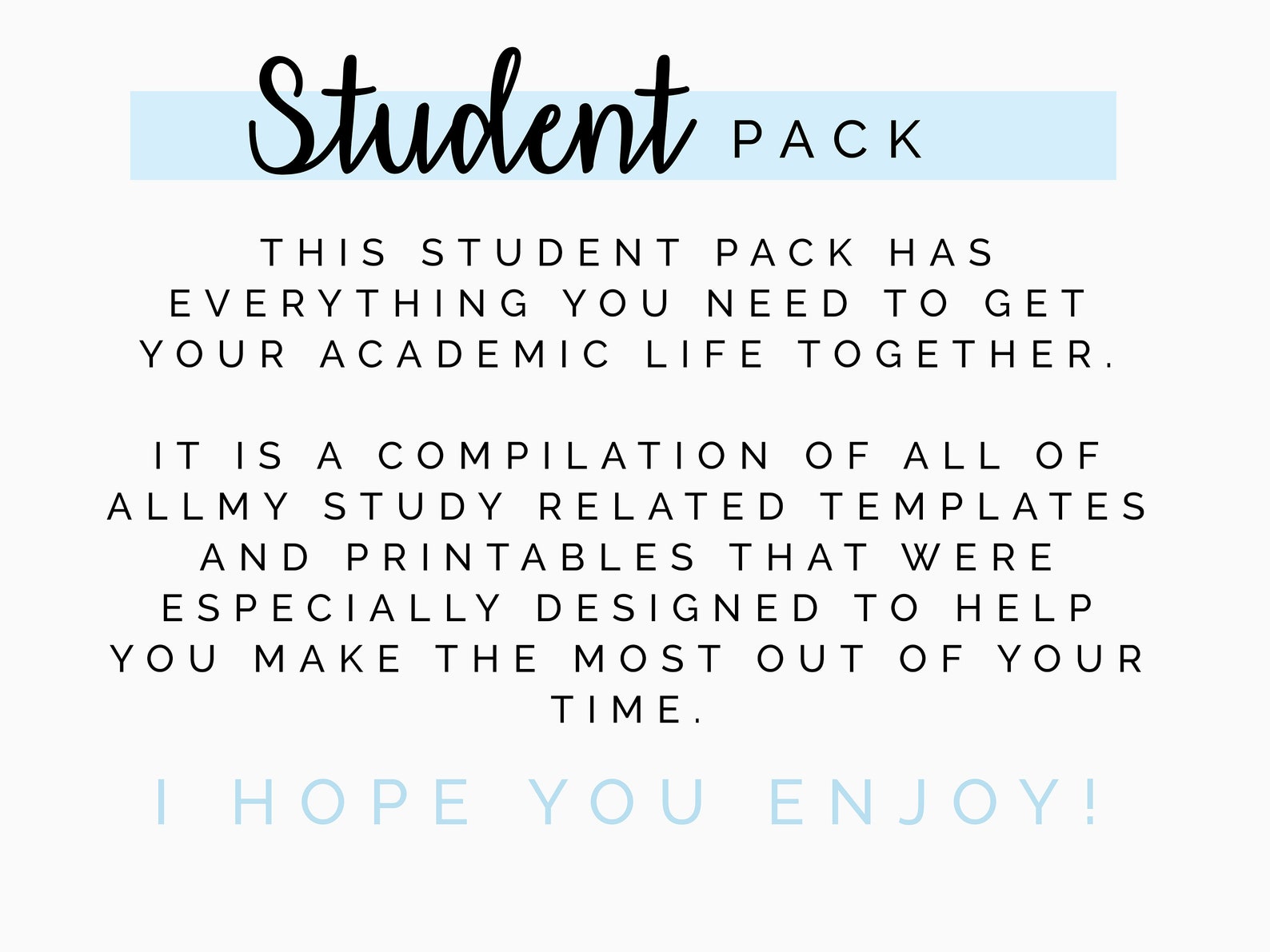 Student Organization Pack Student Template Pack Printable | Etsy
