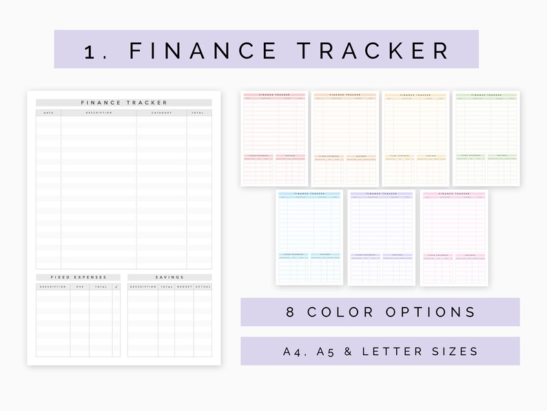 Tracker Bundle Habit Tracker, Finance Tracker, Grade Tracker Tracker ...