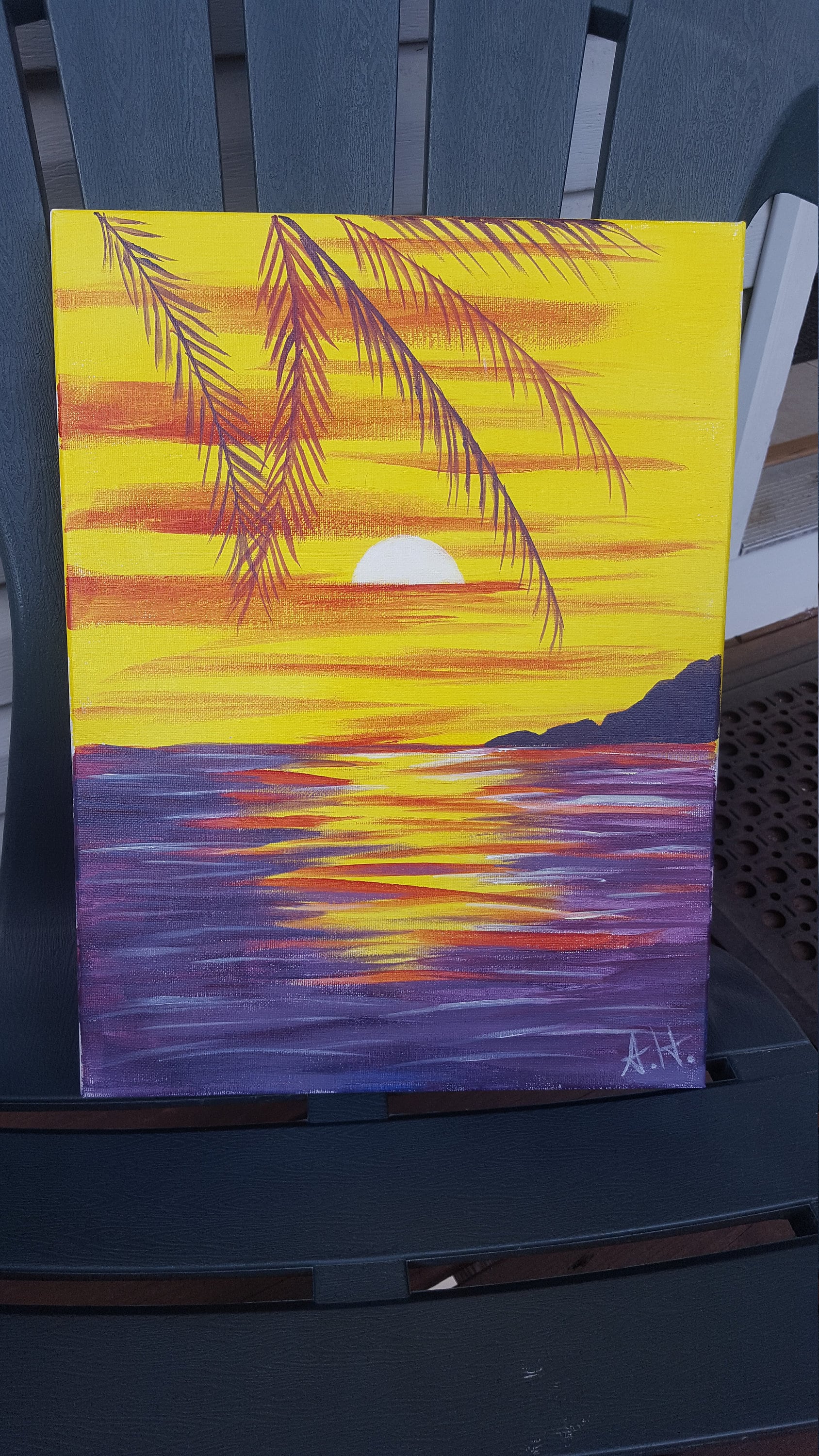 Sunset Painting on Canvas - Etsy