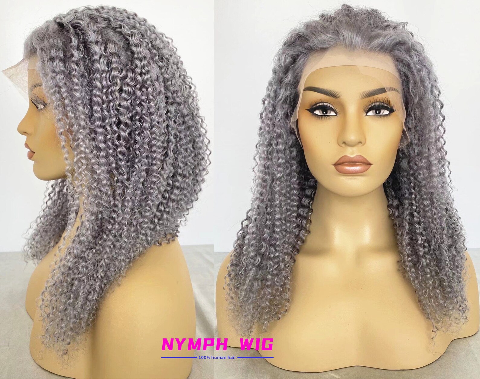 Gray Hair Wigs Frontal Lace Human Hair Wigs Glueless Full Lace Wig Grey ...