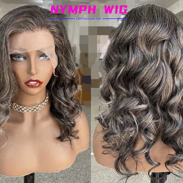 Glueless Human Hair Gray Wigs - Etsy