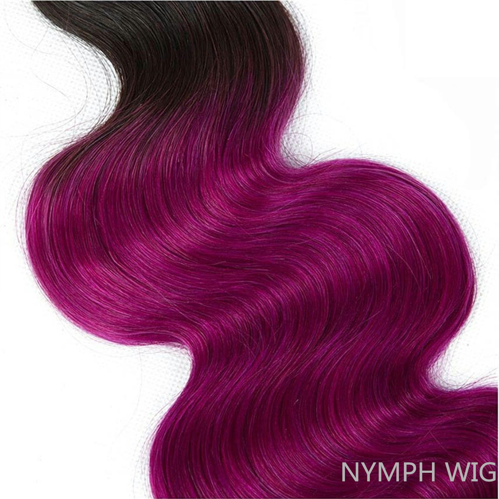 3bundles Body Wave Ombre Hair Bundles 2tone 1b/purple Human - Etsy