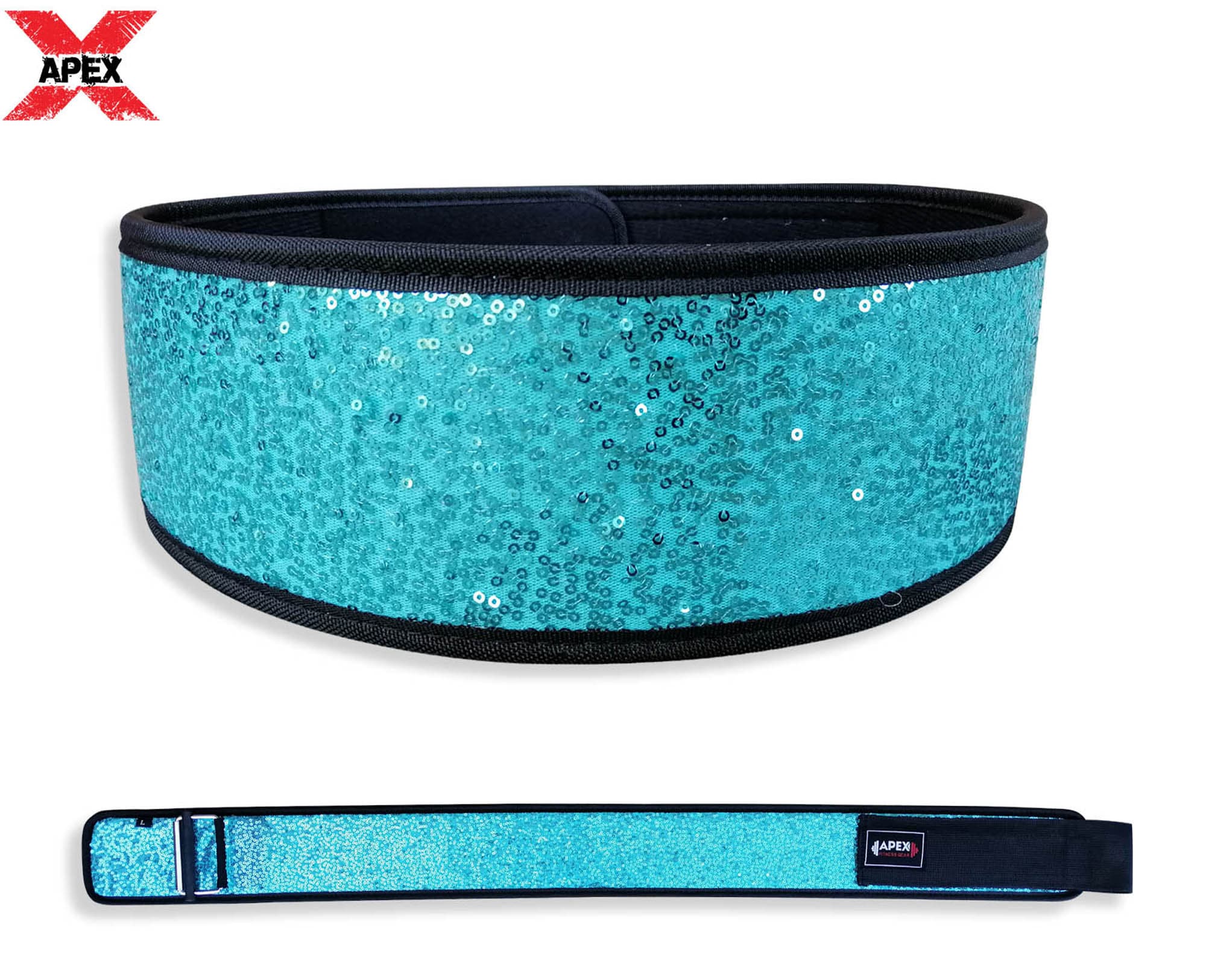 Self-locking Weight Lifting Belt Straight 4.0” Sparkle Back Support ...