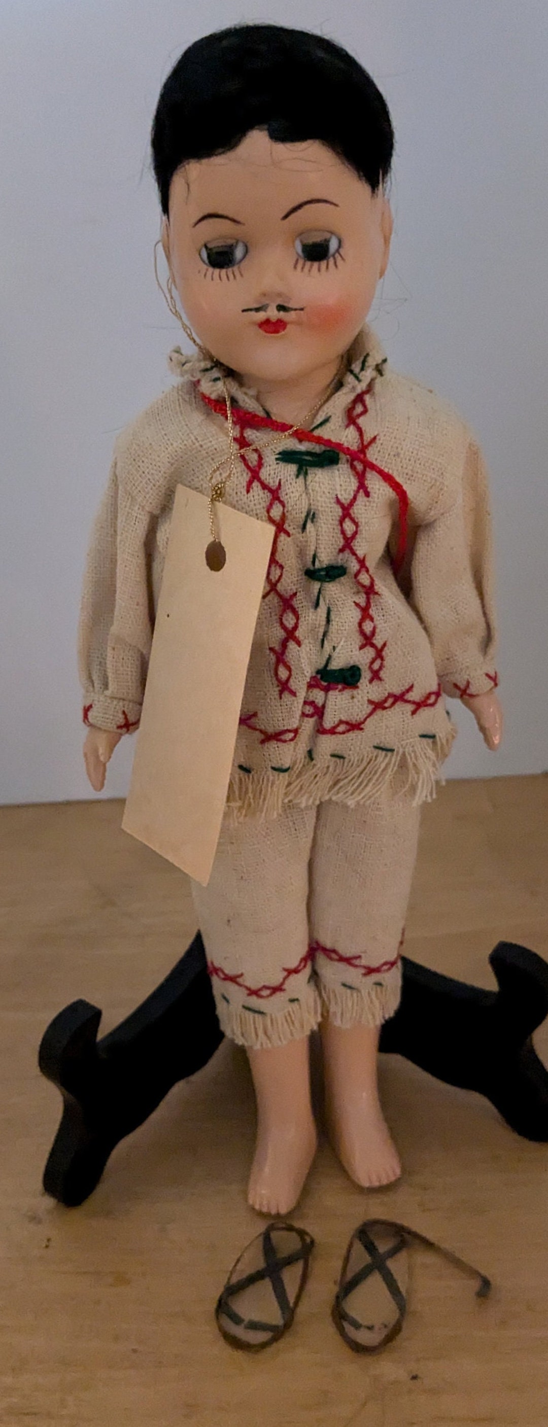 Doll Ethnic Latin Panama Man Male Montuno Mustache Painted Face Costume ...