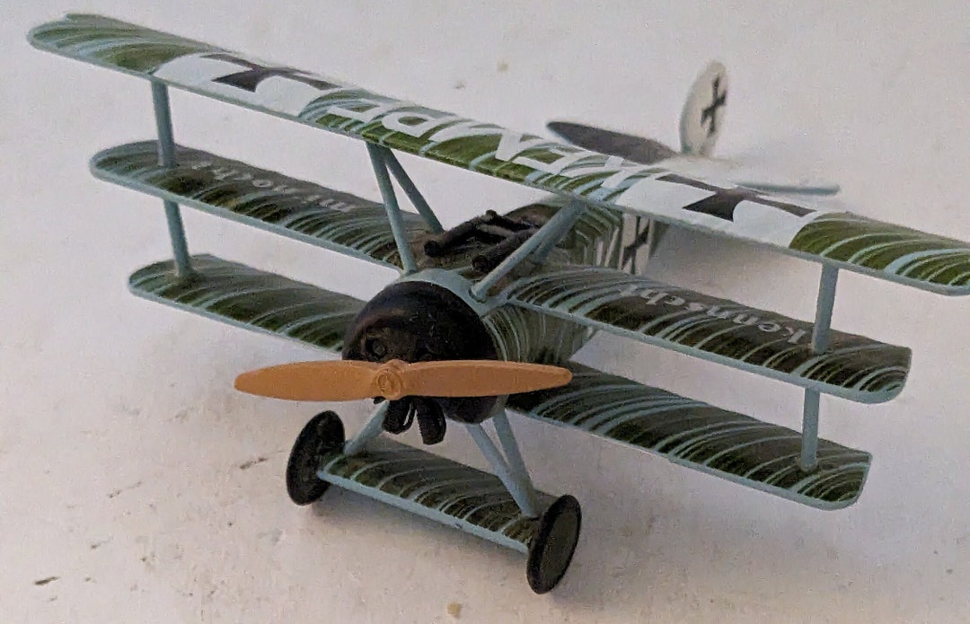 Toy Tri Plane Model Kempf Model Power Postage Stamp Planes Fokker DR 1 ...
