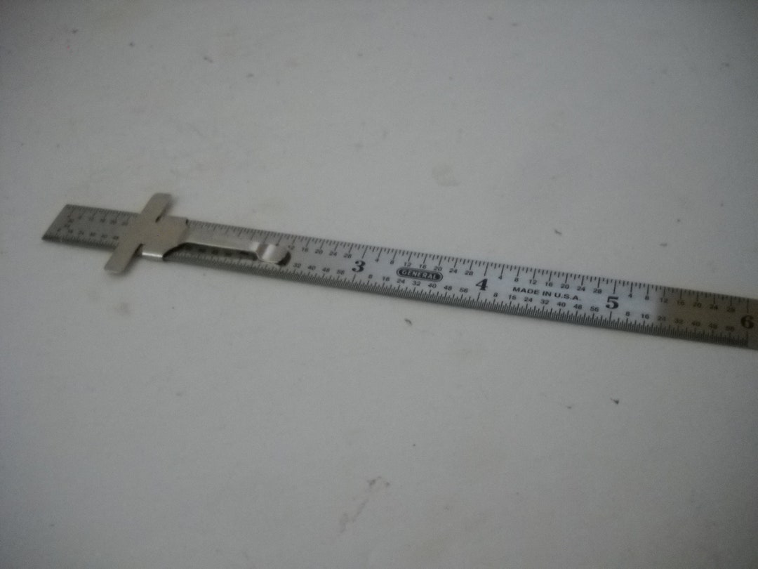 Pocket Ruler 6 General Brand Stainless Steel 32 64 Decimal Equivalents ...