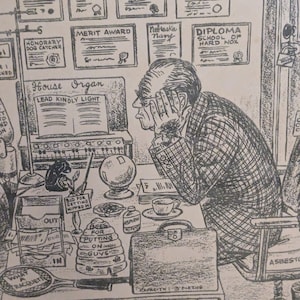 Eldon Frye Drawing Humor "so You Want a Job Like Mine?" 1953 Signed ...