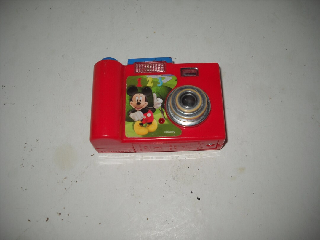 Disney Toy Pretend Play Camera Mickey Mouse Red Requires 3 Button ...
