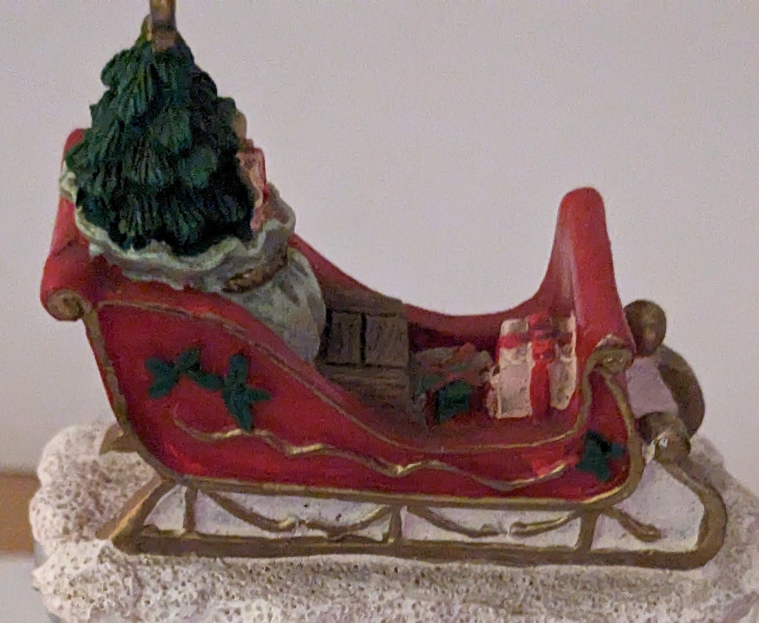 Figurine Empty Santa Sleigh Sled Figurine Unknown Brand Ceramic ...