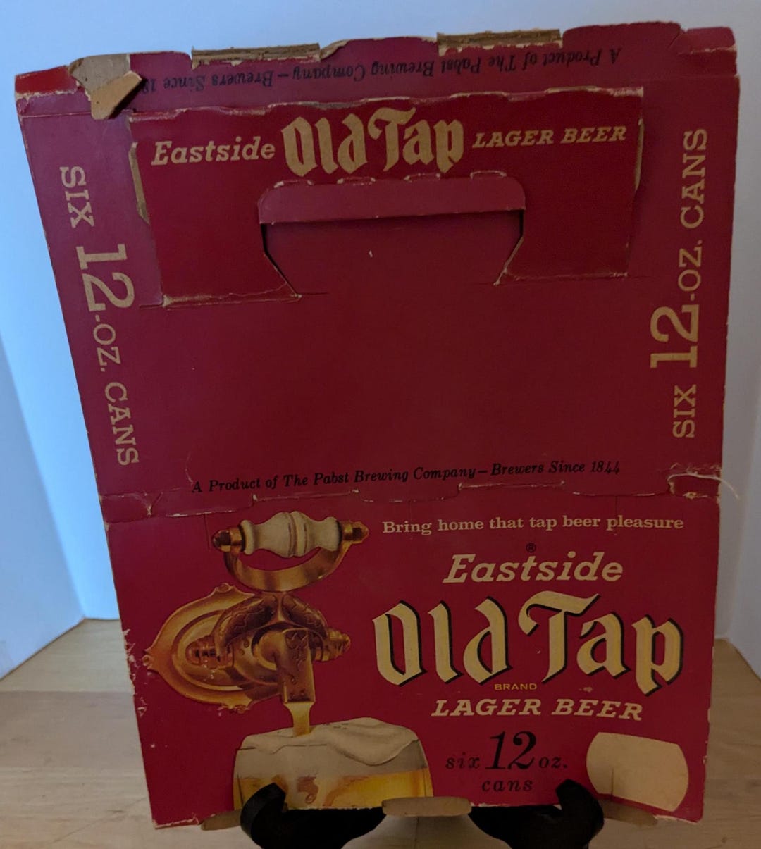 Eastside Old Tap Lager Beer Six Pack 12 Oz Cans Box Cardboard Jak-et ...