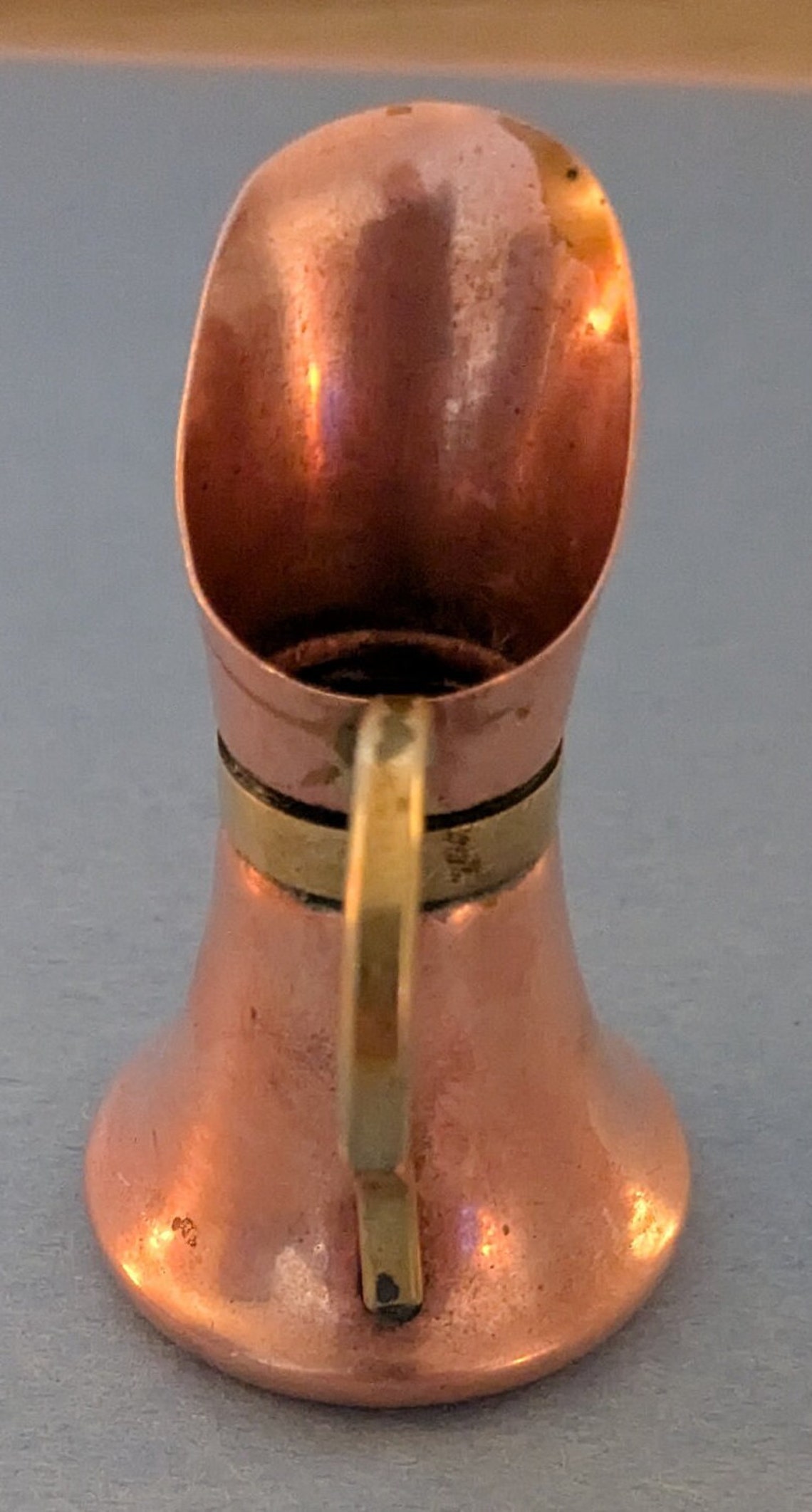 Vintage Pitcher Copper Miniature Doll House Creamer Decor 1 Ounce Vase ...