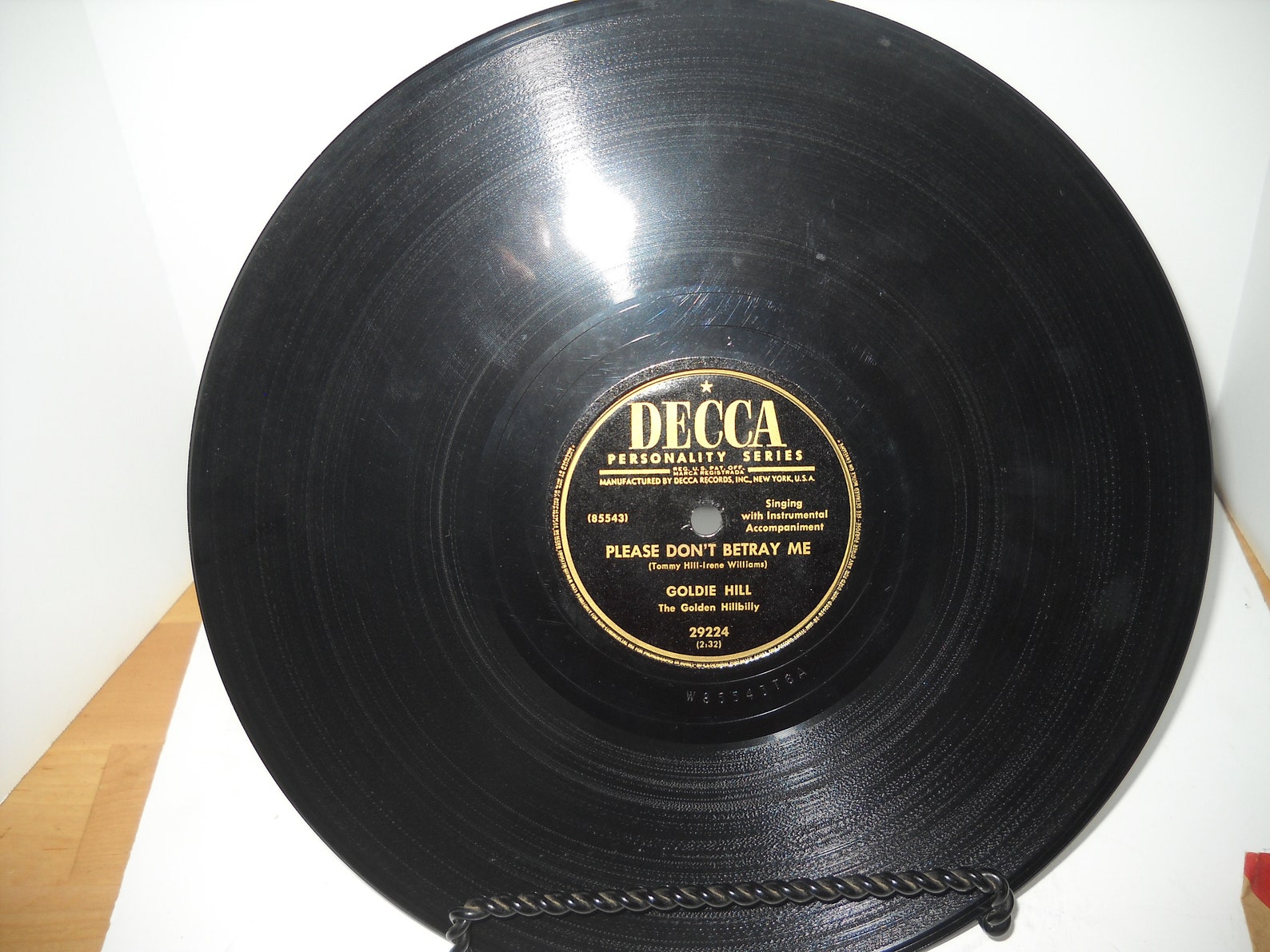 Goldie Hill 78 RPM Phonograph Record Decca 29224 Please - Etsy