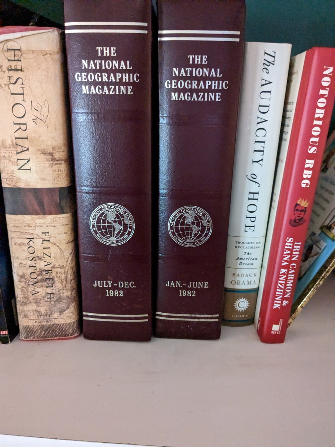 Magazine Slip Cases 1982 National Geographic Two EMPTY Holds 6 Issues ...