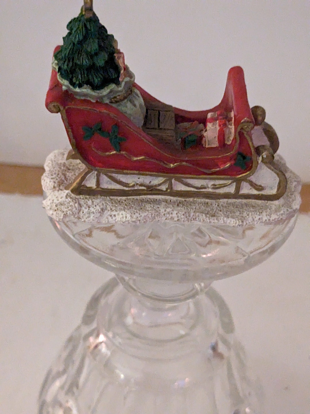 Empty Santa Sleigh Sled Figurine Unknown Brand Ceramic Christmas ...