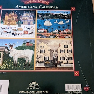Wall Calendar Charles Wysocki 1999 Americana in Sleeve Never Opened ...