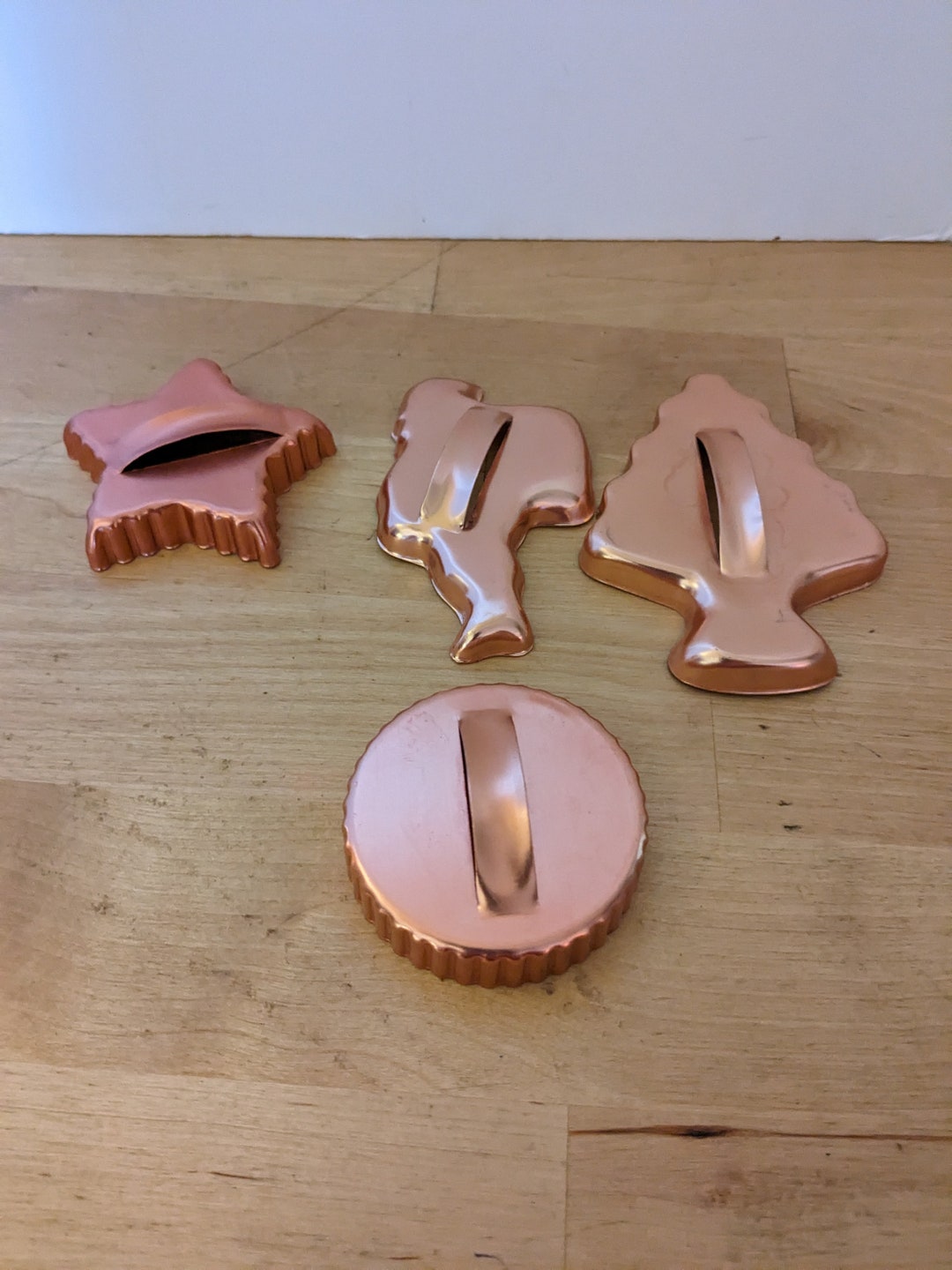 Cookie Cutter Copper Colored Vintage Aluminum 4 Different Star ...