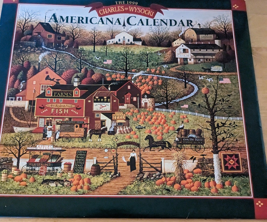 Wall Calendar Charles Wysocki 1999 Americana in Sleeve Never Opened ...