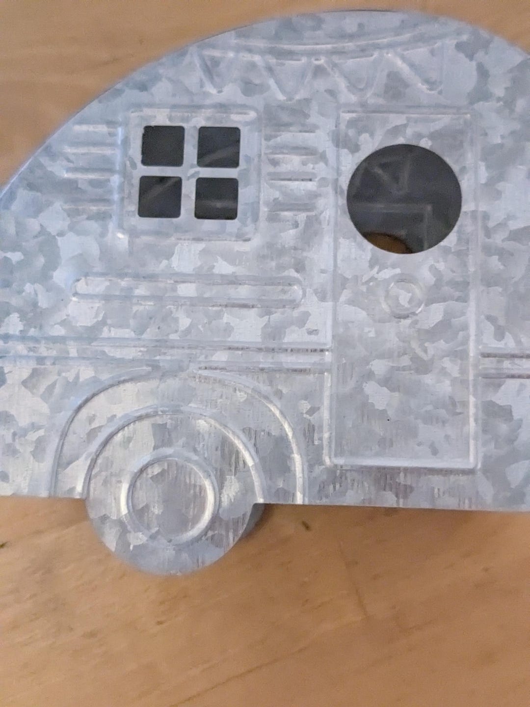 Trailer Model Teardrop 1/24 Galvanized Steel Embossed Unpainted 6" Long ...