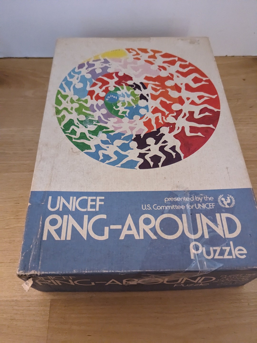 Vintage 1960s UNICEF Ring-around Jigsaw Puzzle 500 Piece Round Circular ...