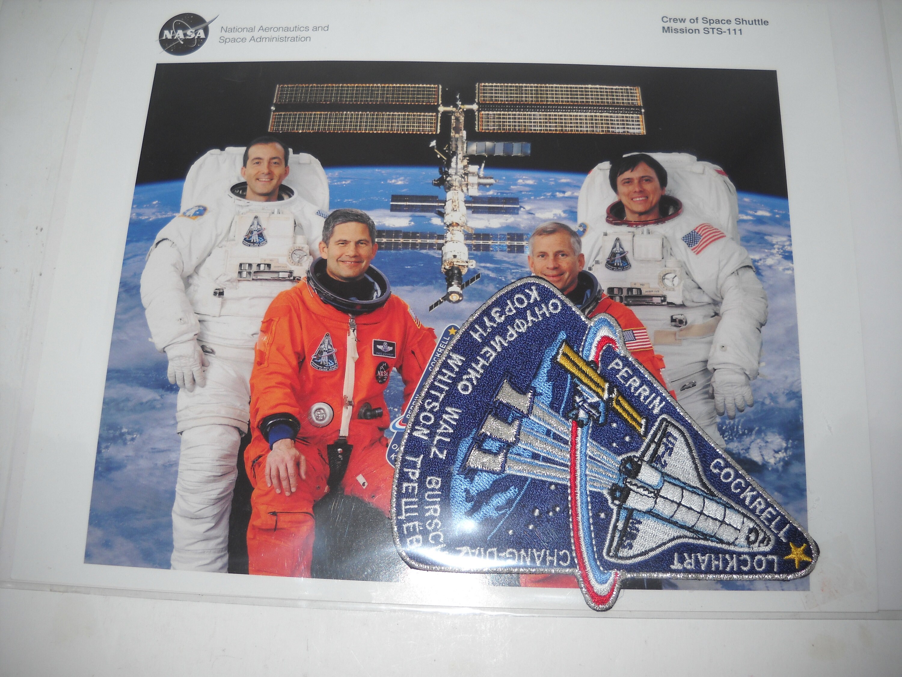 Official NASA Photo and Patch in Original Plastic Sleeve Crew | Etsy