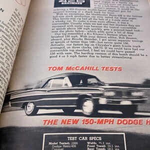 Magazine Mechanix Illustrated December 1965 Dodge Hemi Mccahill James ...