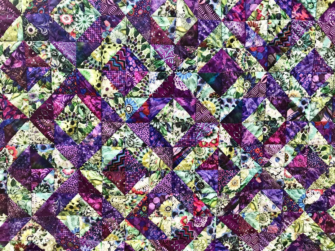 Resplendently Purple Patchwork Queen Quilt - Etsy