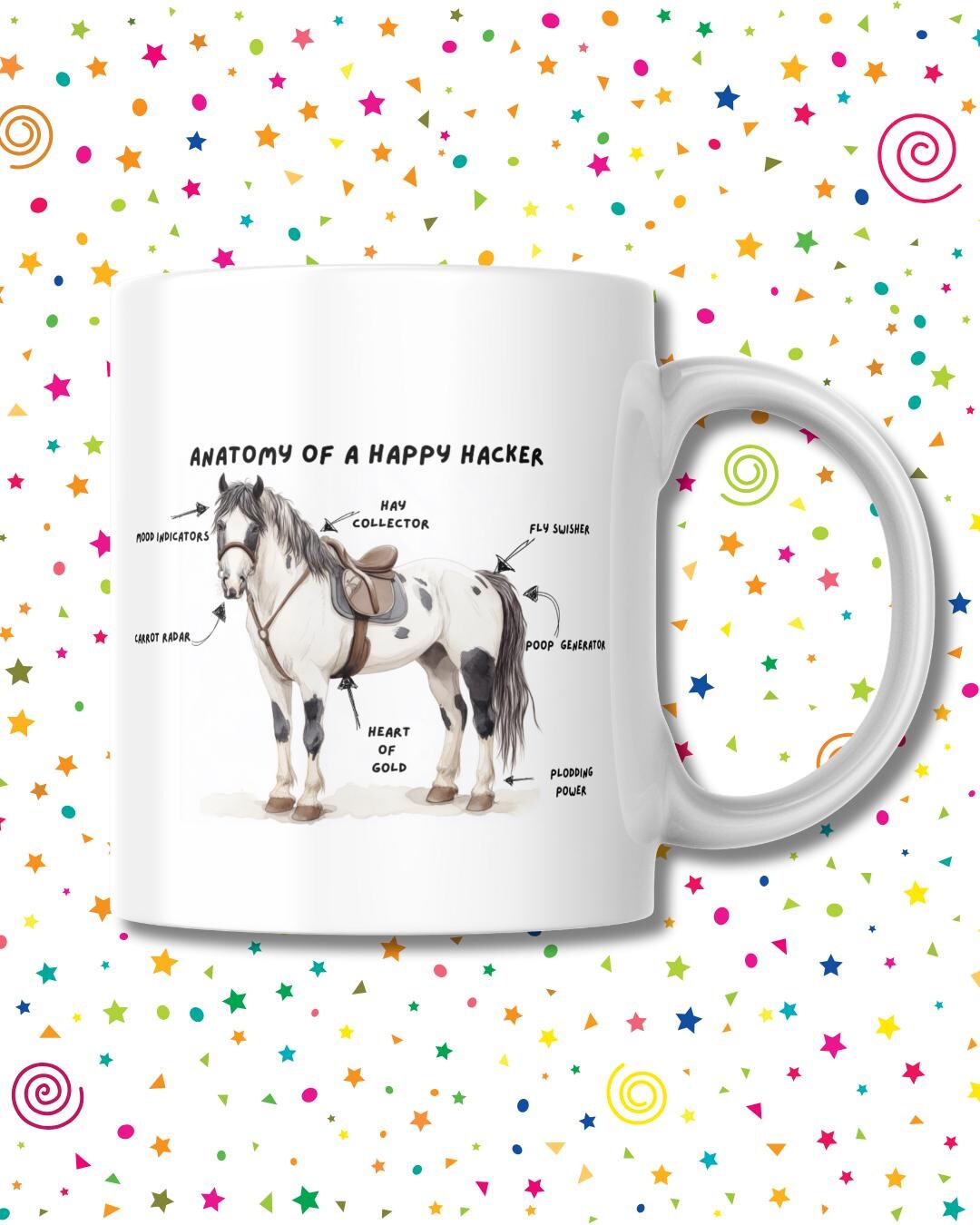 Anatomy of a Happy Hacker Mug | Horse Rider Mug | Horse Mug | Gifts for ...