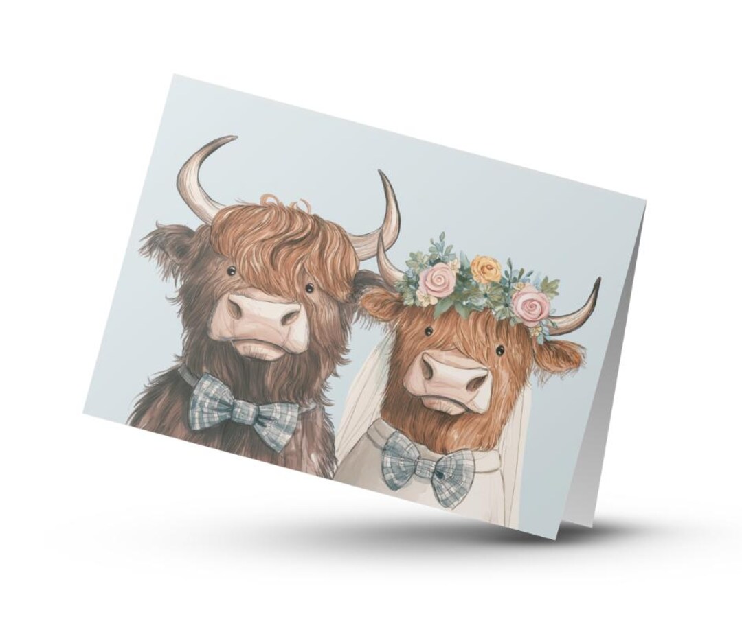 Cow Wedding Card | Cow Card | Greetings Card | Cow Lover Gifts - Etsy UK