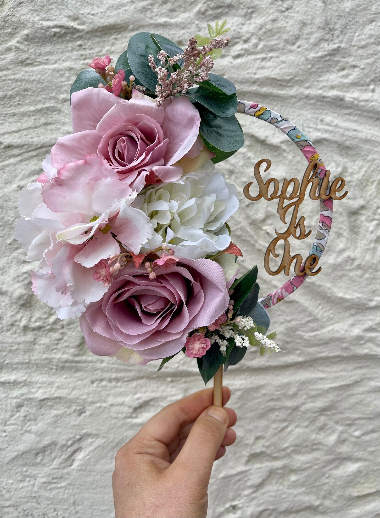 Liberty Floral Cake Topper - Birthday Cake Topper, First Birthday ...